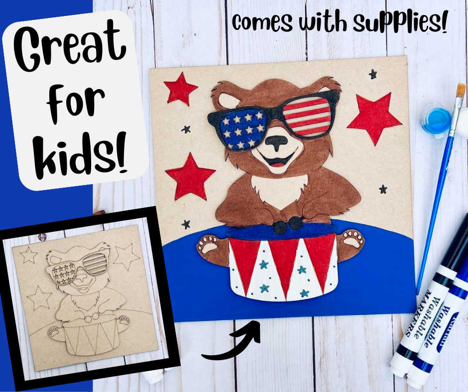 USA Bear Paint Kit – Mockingbird and Fox