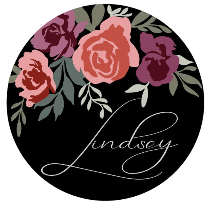 Lindsey Custom Floral Name Sign – Mockingbird and Fox