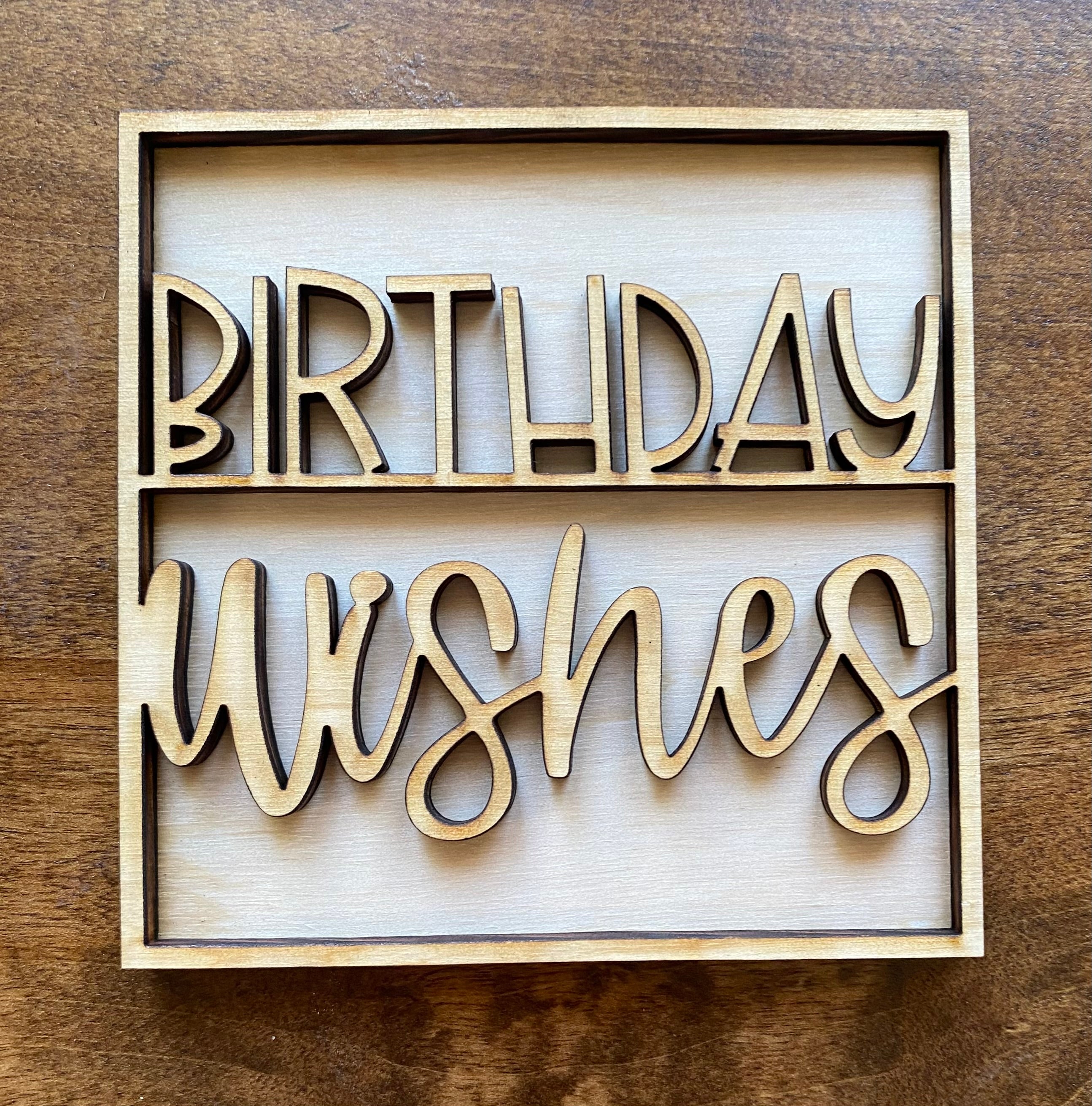 Birthday Wishes Tile Insert – Mockingbird and Fox