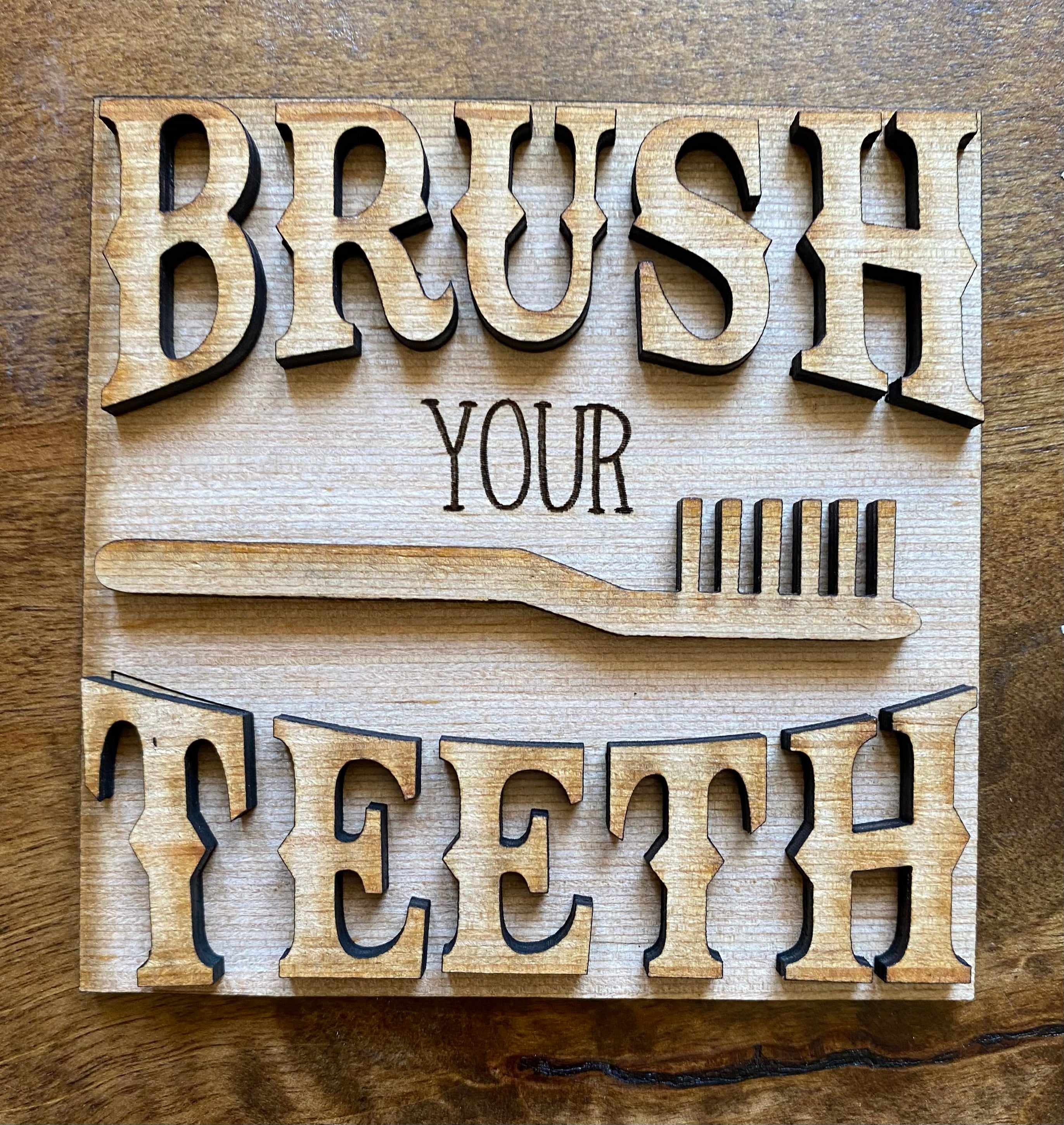 Brush Your Teeth Tile Insert – Mockingbird and Fox
